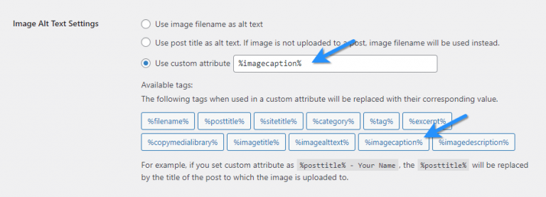 Use Image Caption As Alt Text Automatically - Image Attributes Pro