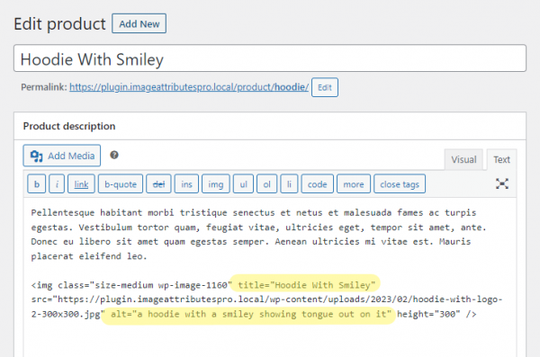 Copy image attributes to post HTML while updating in Media Library ...